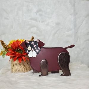 kate spade | Bags | Kate Spade Floral Pup Dog Crossbody In Cherry Wood ...